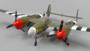 AirWing P38 Lightning 6 Channel RC Plane Warbird EPO ARF (Camo) 1600mm | killerplanes.com
